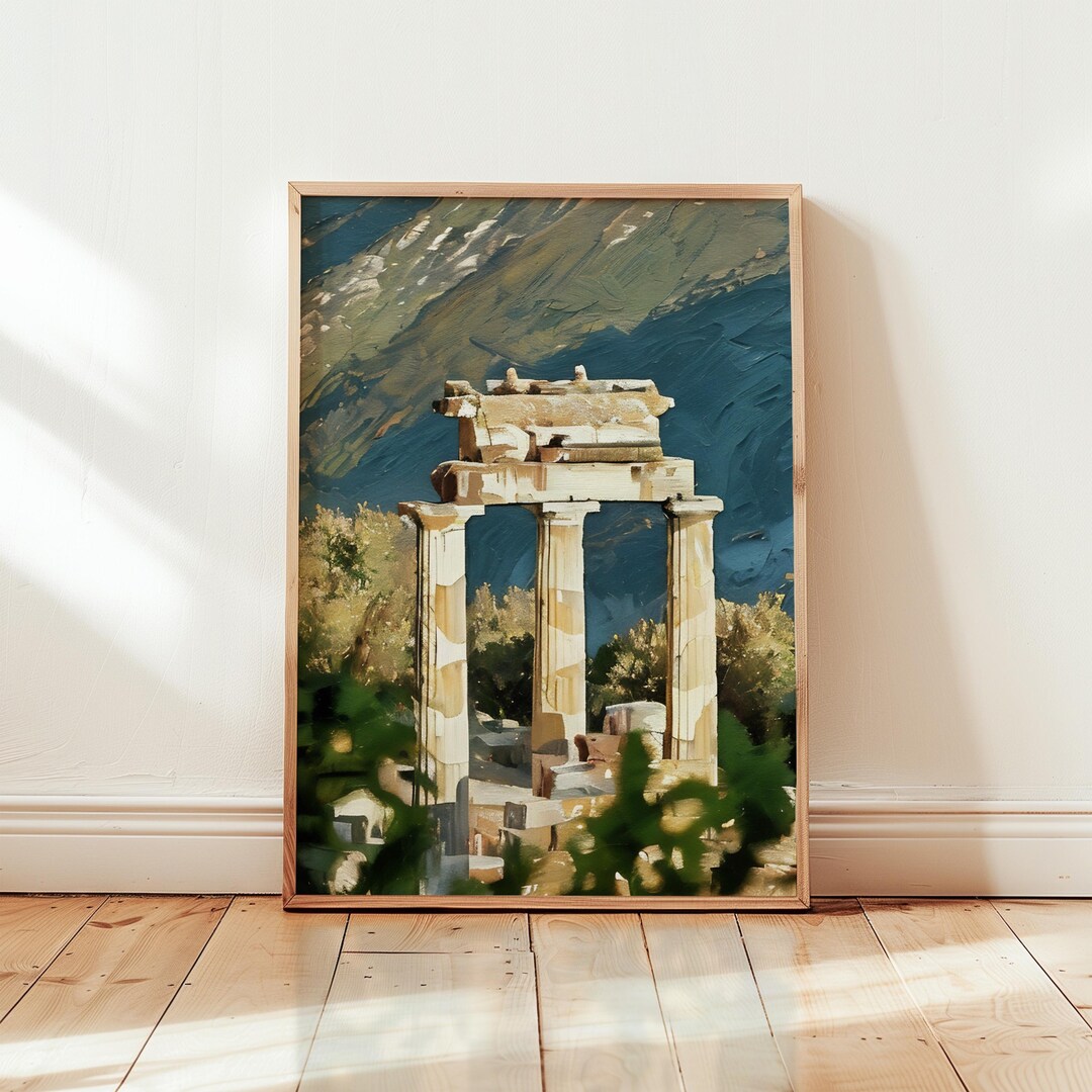Delphi Watercolor Painting, Delphi Art Print, Delphi Wall Art, Travel ...