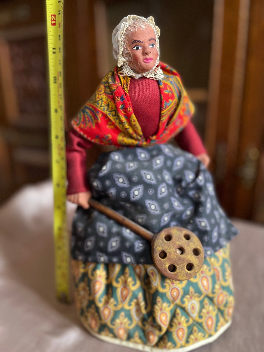 Santon de Provence - poupée - dame vintage à la cuillère - Etsy France