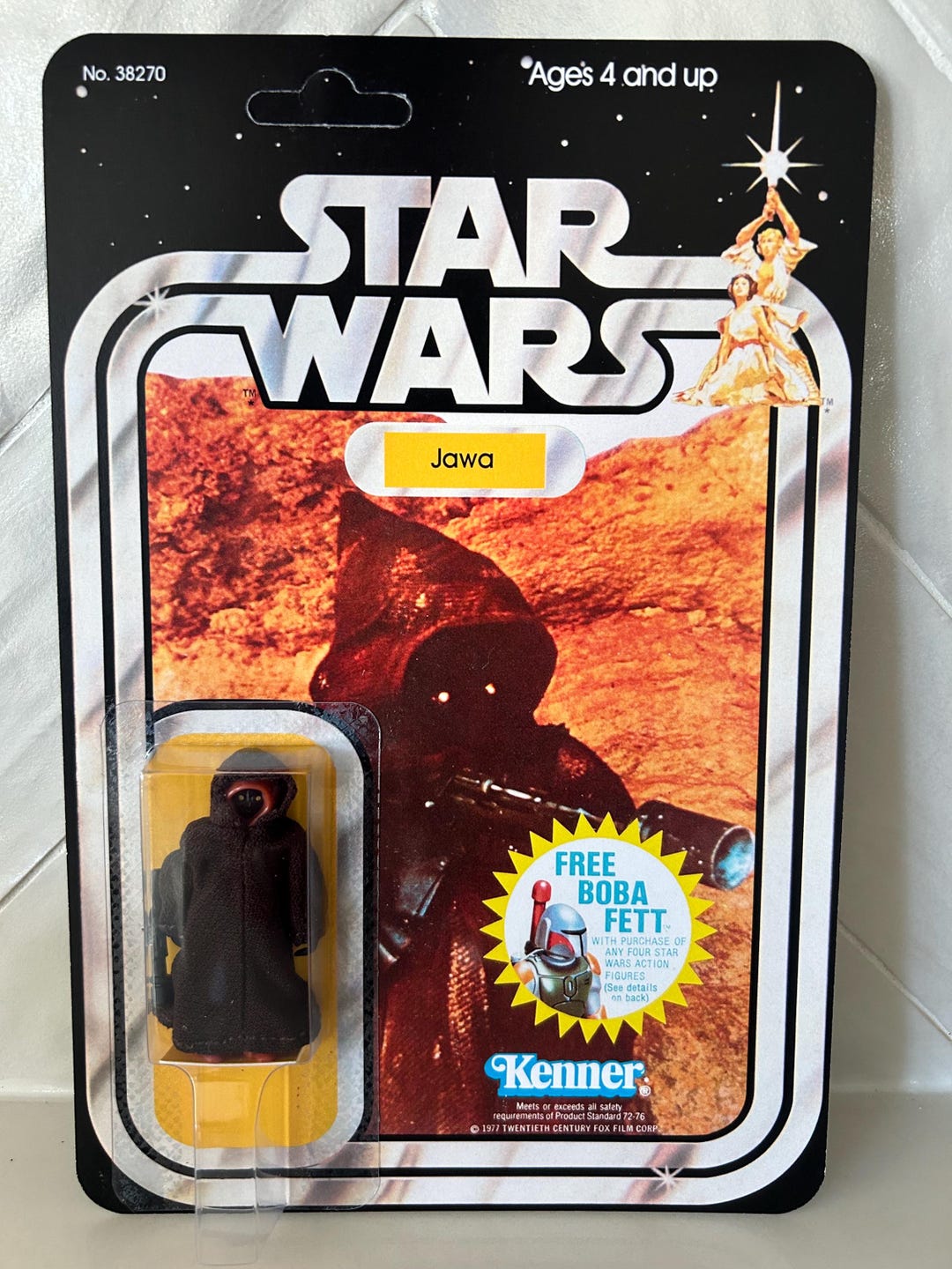 Custom Star Wars Retro Collection Jawa on Reproduction Boba Fett Sicker ...