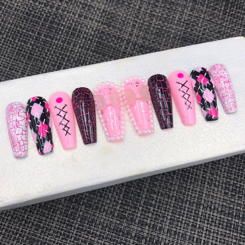 Coffin Shaped Nails - Etsy