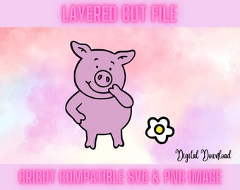 Percy Pig Svg - Etsy