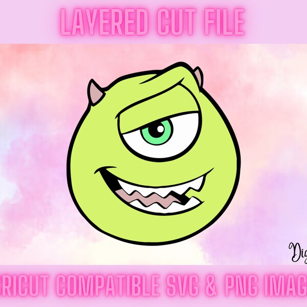 Mike Wazowski Layered Svg - Etsy