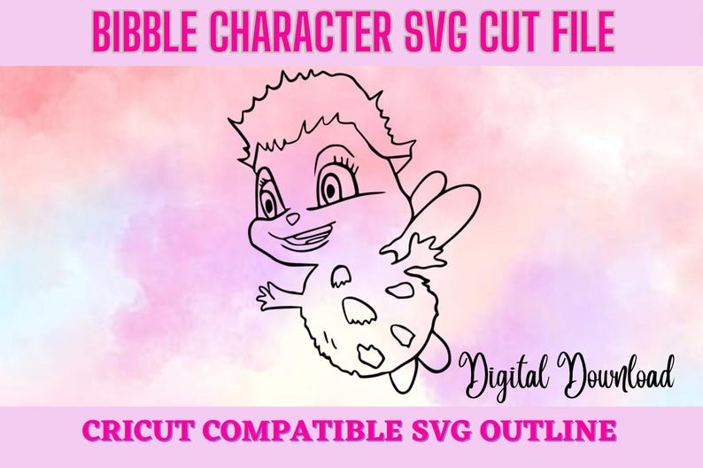 Bibble Character Outline SVG File Digital Download Cricut File Perfect ...