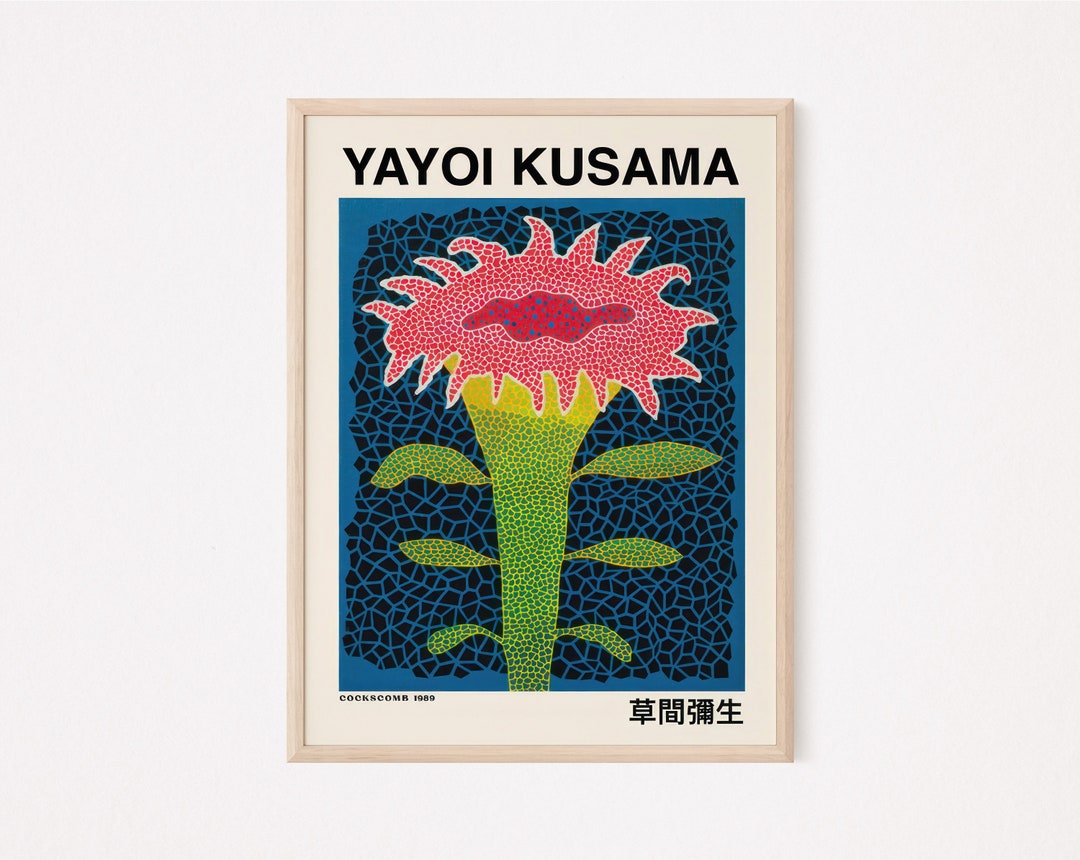 Yayoi Kusama Flower, Yayoi Kusama Poster, Yayoi Kusama Print, Yayoi ...