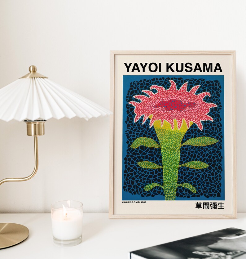 Yayoi Kusama Flower, Yayoi Kusama Poster, Yayoi Kusama Print, Yayoi ...