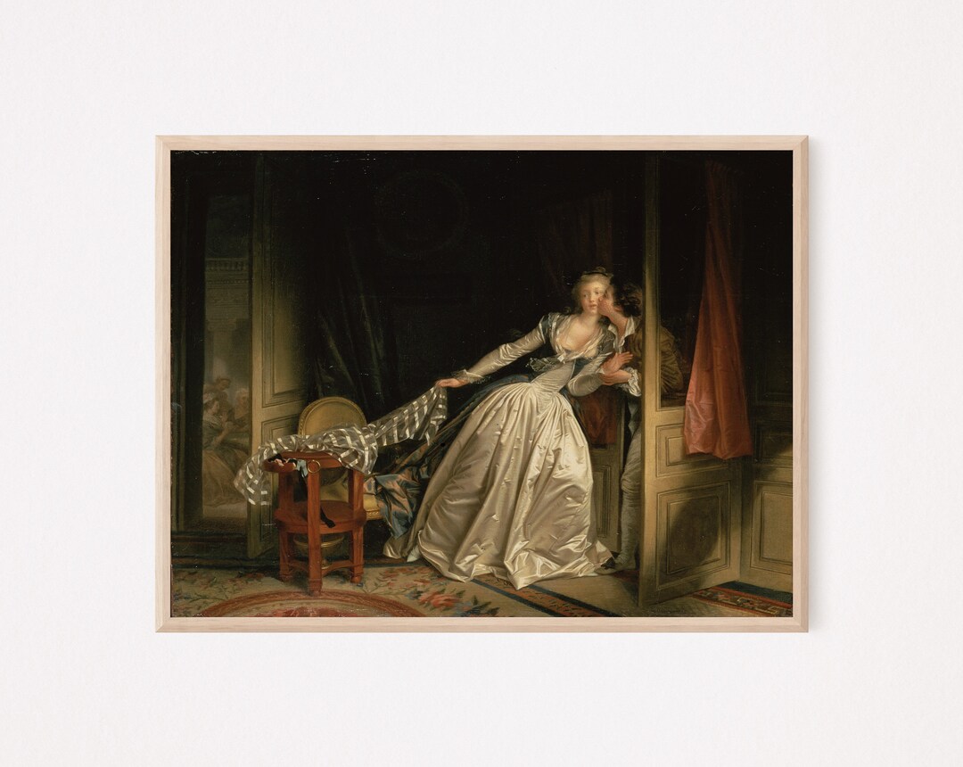 Jean-honore Fragonard the Stolen Kiss, French Art, Rococo Style ...