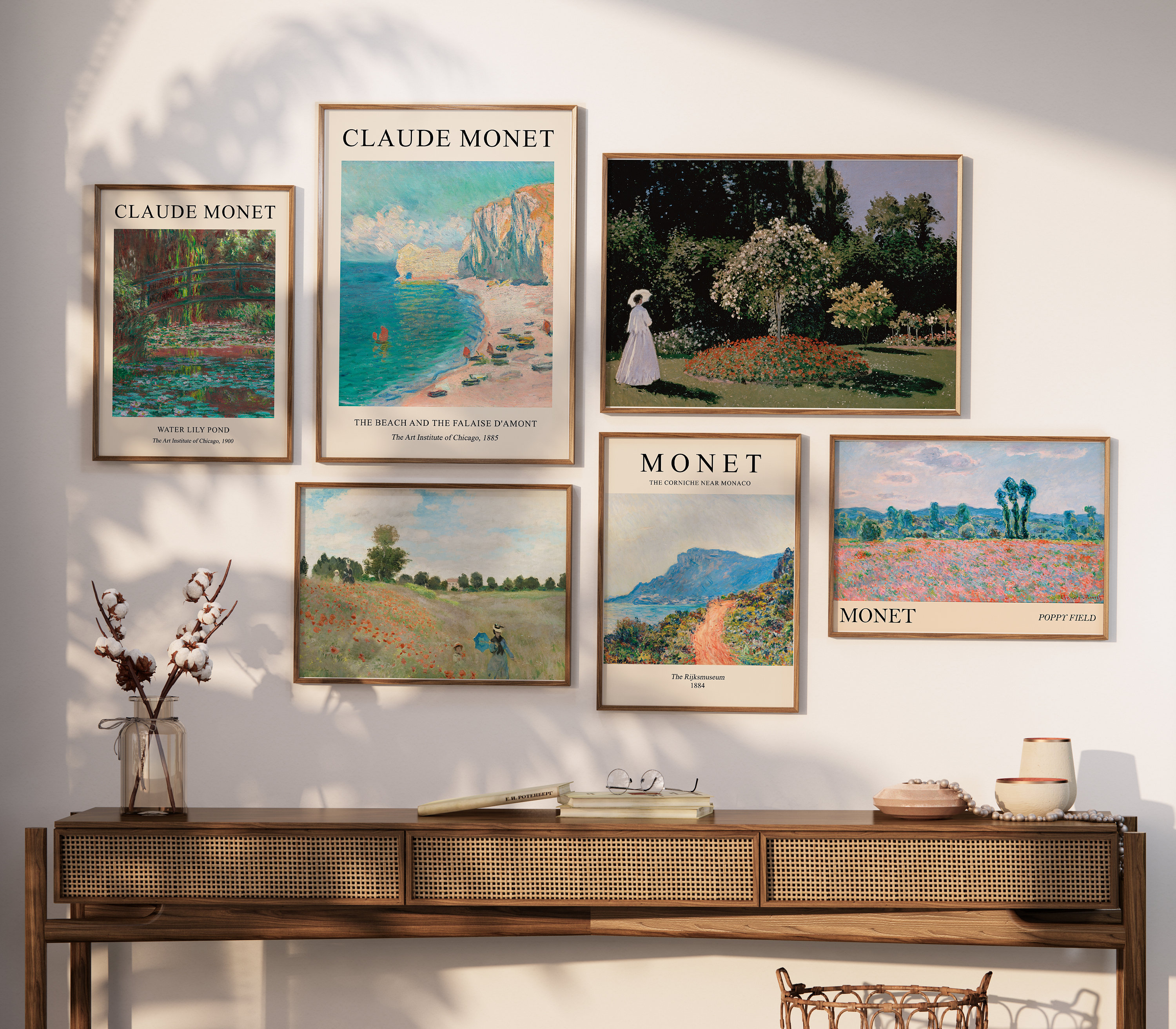 Claude Monet Gallery Wall Set of 6, Monet Print Set, Monet Posters ...