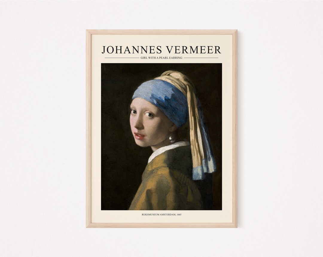 Johannes Vermeer Girl With a Pearl Earring, Dutch Golden Age Digital ...