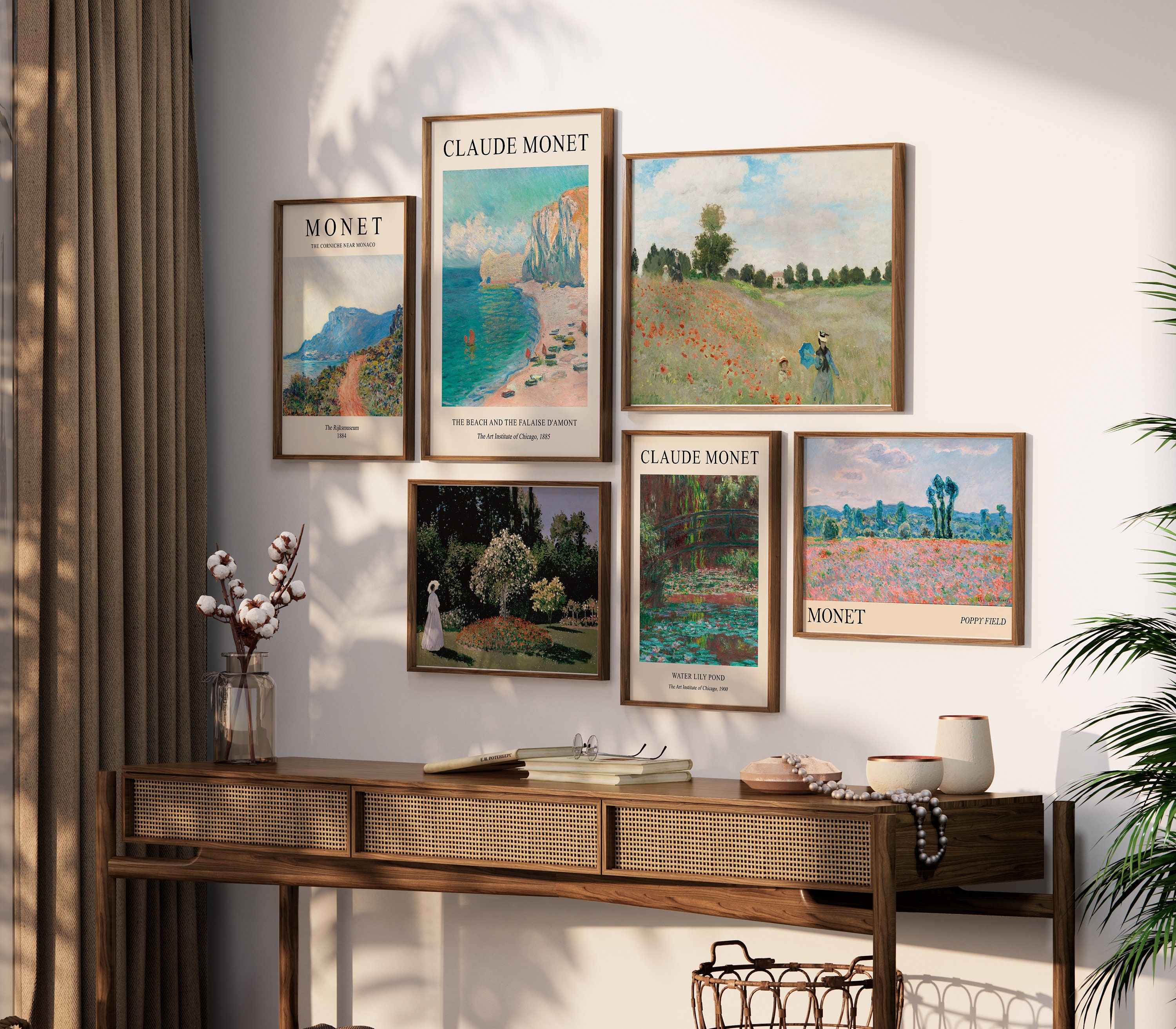 Claude Monet Gallery Wall Set of 6, Monet Print Set, Monet Posters ...