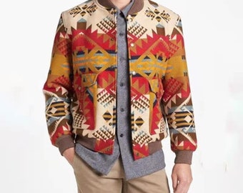 Aztec Print Coat - Etsy