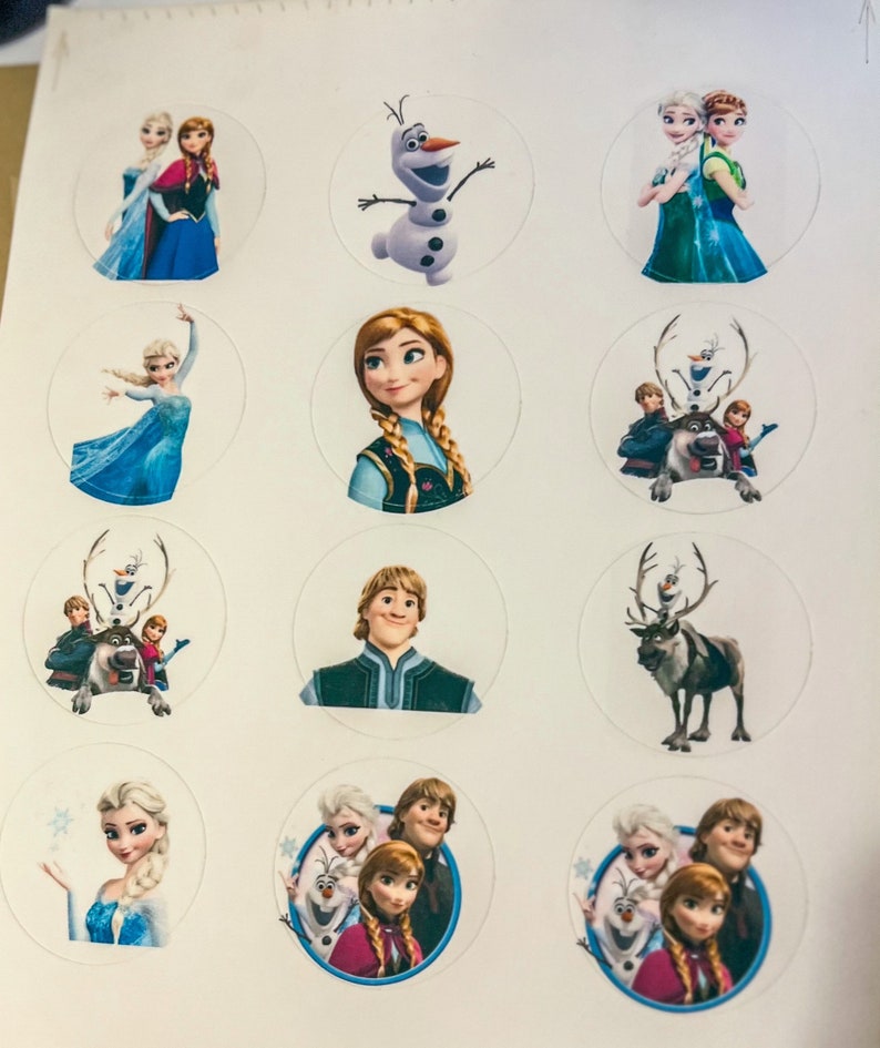 Frozen Toppers Edible Cupcake Toppers , Elsa Cupcakes , Olaf Cupcakes ...