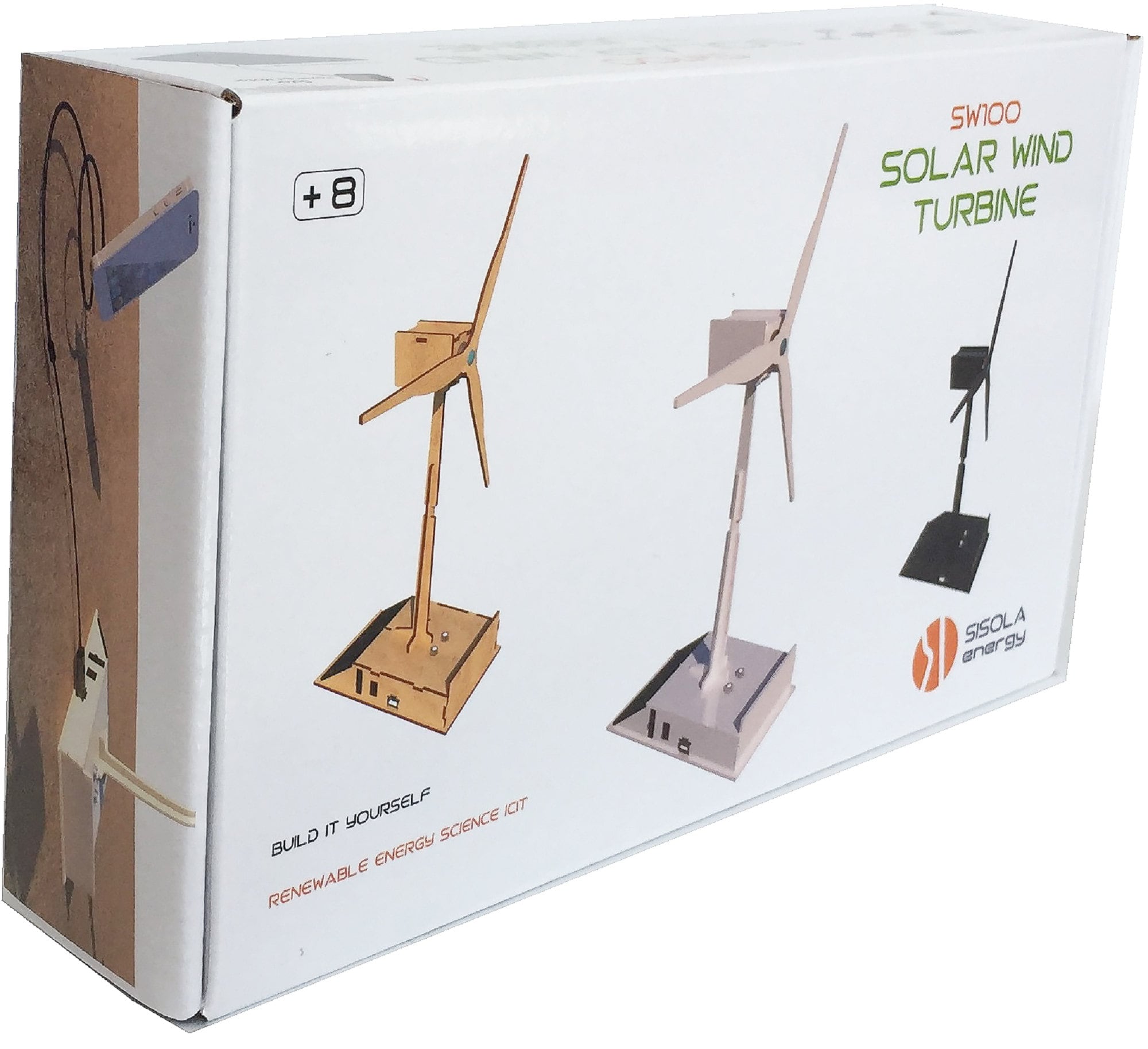 DIY Wooden Toys, 3D Solar WIND TURBINE Laser Cut, Li-ion Battery, Model ...