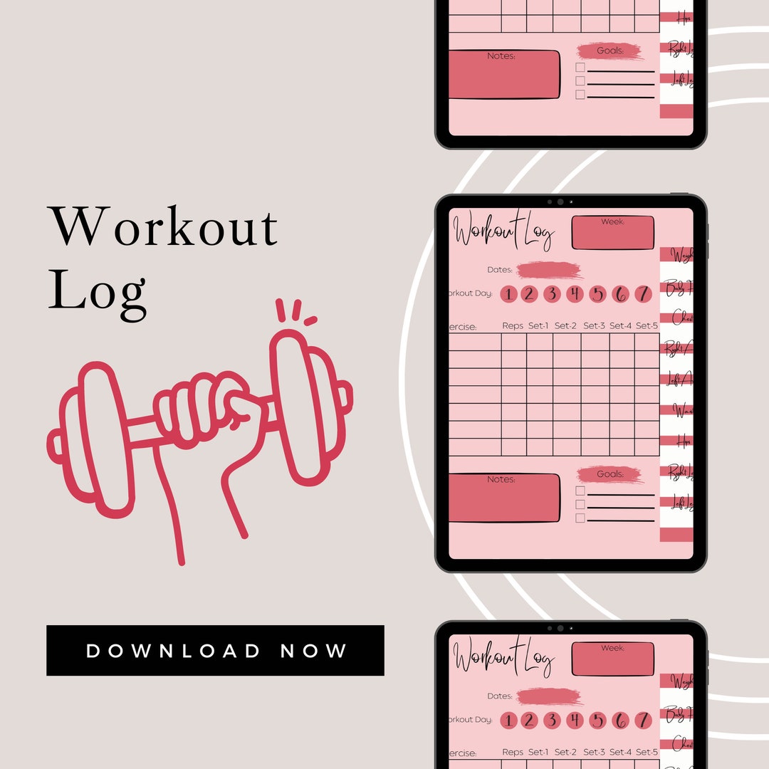 Digital Workout Log - Etsy