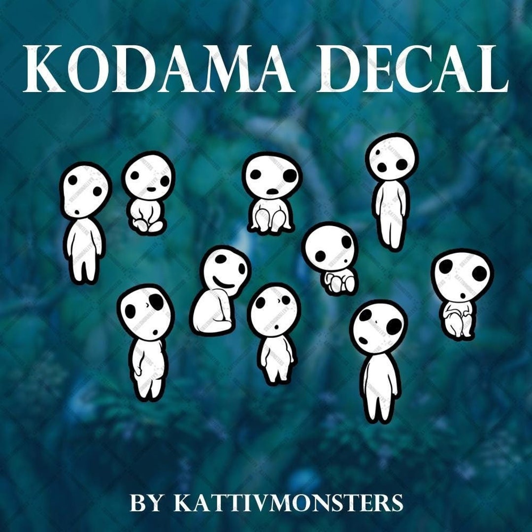 Kodama Decal Bundle: Forest Spirit Permanent Vinyl Stickers - Etsy