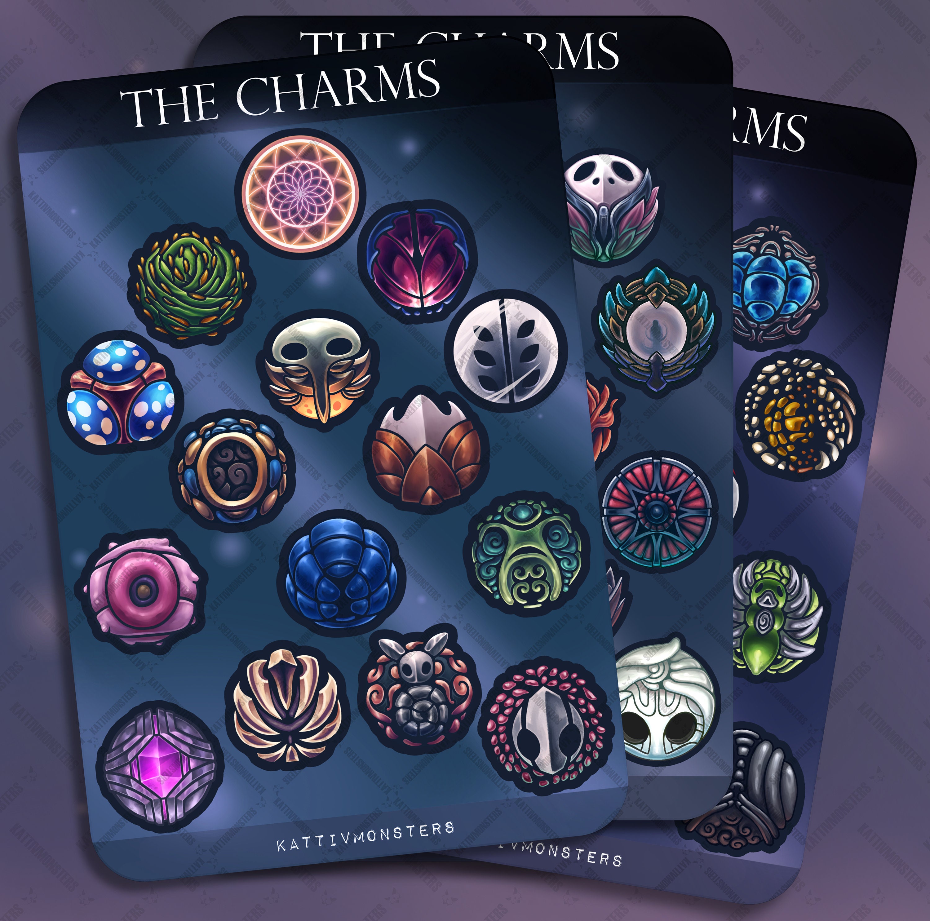 Hollow Knight Charms Vinyl Sticker Sheet - Etsy