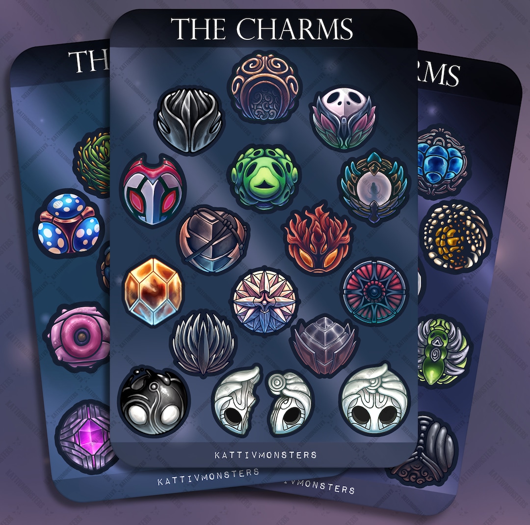 Hollow Knight Charms Vinyl Sticker Sheet - Etsy