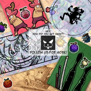 Devil Fruits Laminated Vinyl Stickers - One Piece Devil Fruit - Etsy