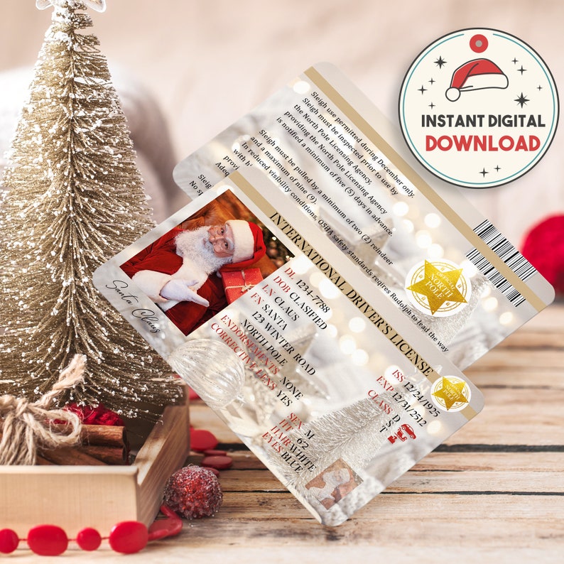 Instant Download: Santa Claus GOLD Licence PNG Sublimation Design for ...