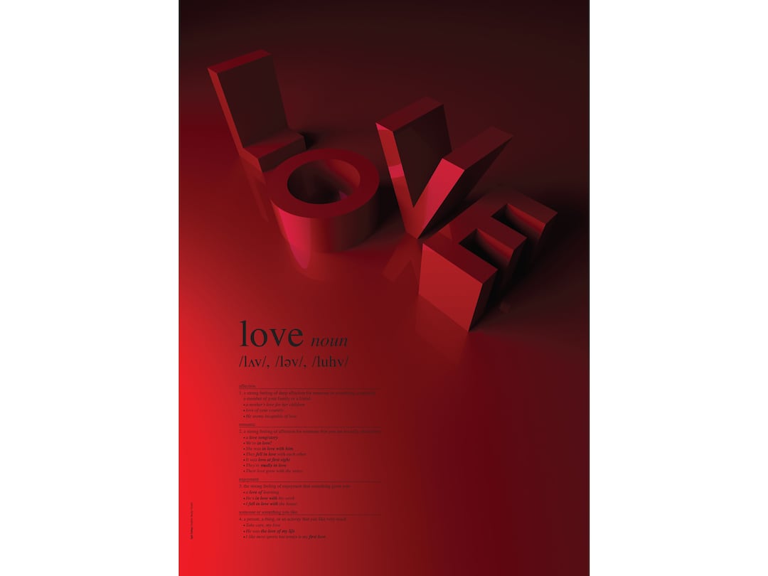 Printed Posters - "love", Unframed Poster, Designed by Igal Gabay - Etsy