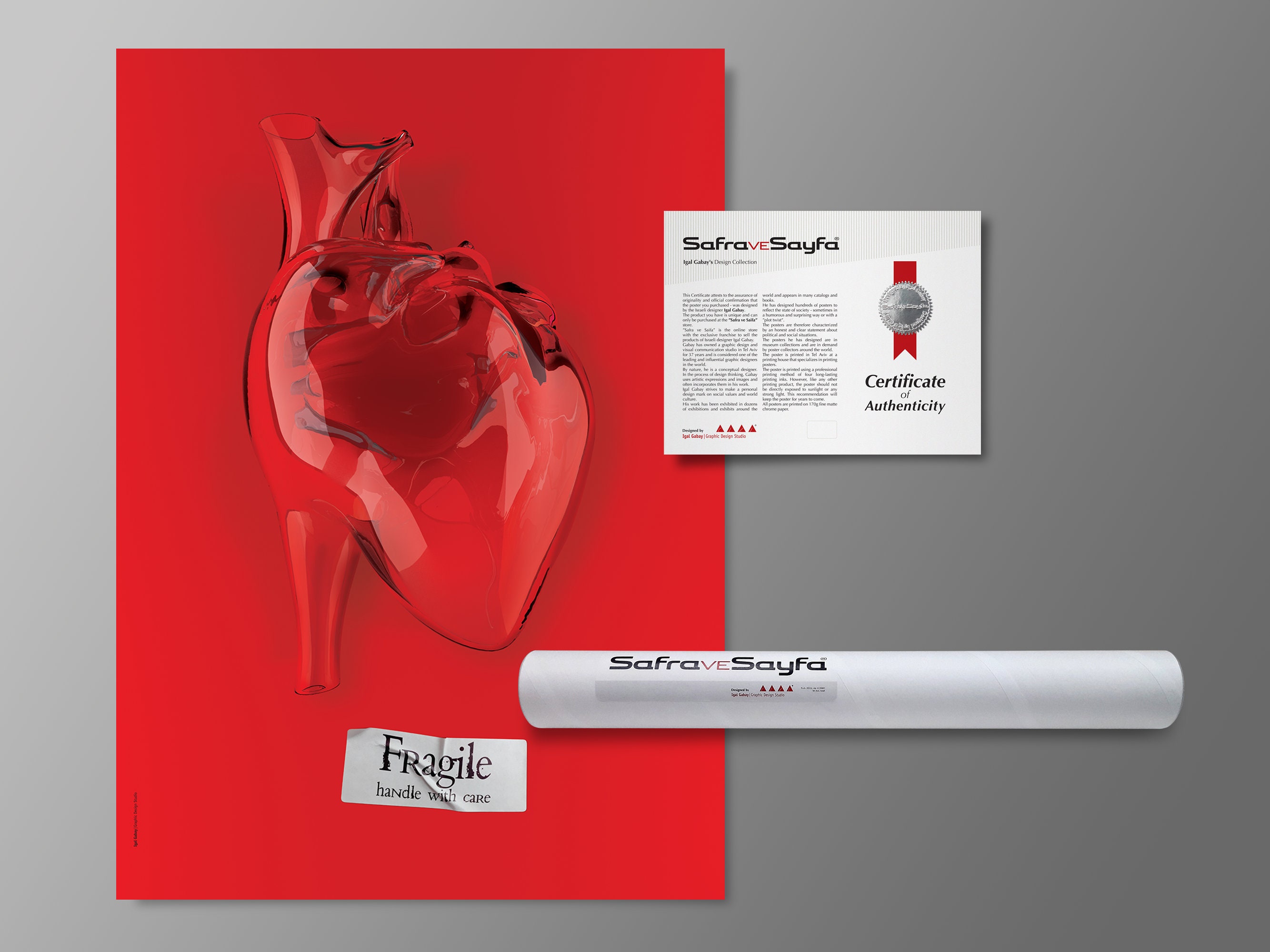 Printed Posters fragile, Designed by Igal Gabay - Etsy