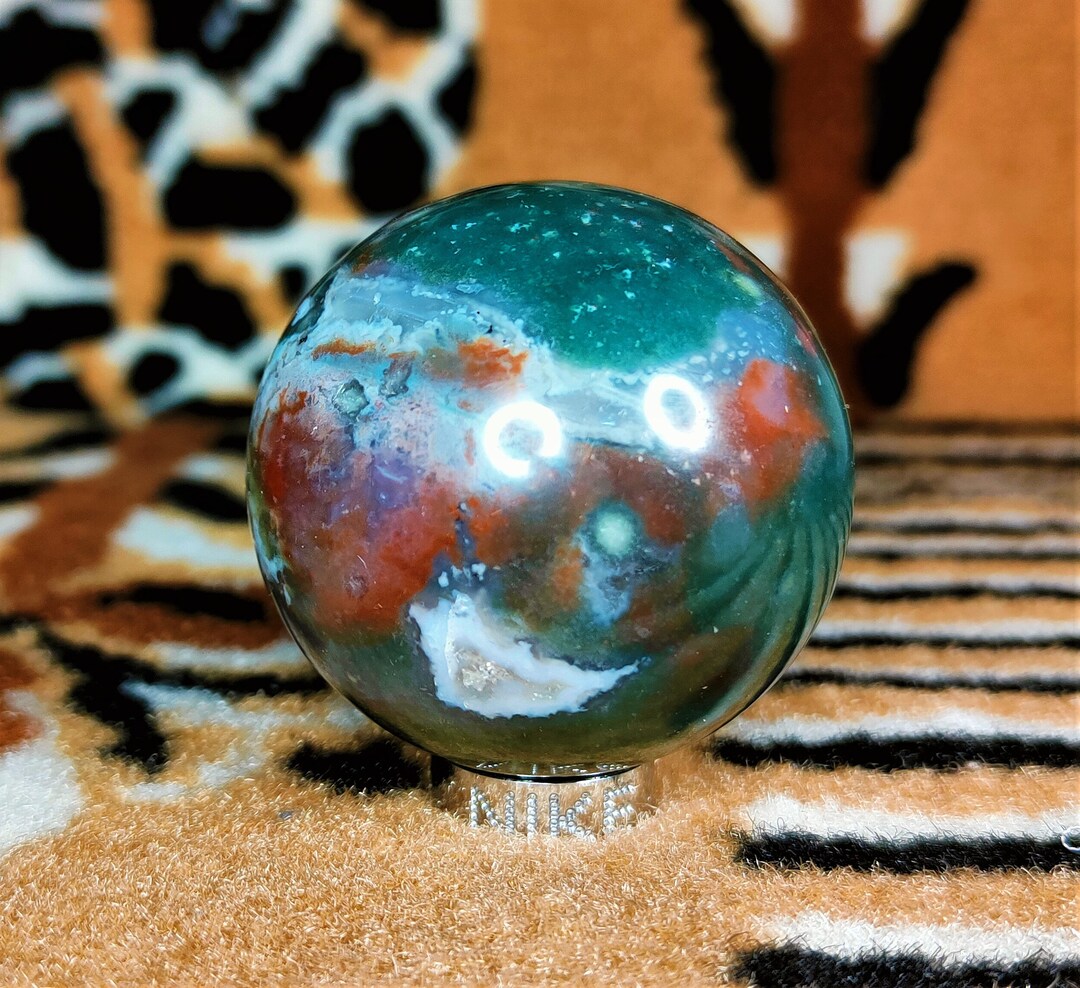 The Green Bloodstone Sphere, 55mm, 200grams, Metaphysical Stone ...