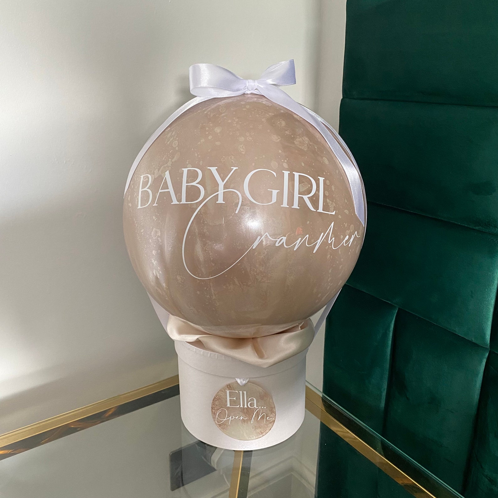 Personalised Marble Effect Bobo Balloon Gift Box. Gift for Any Occasion ...