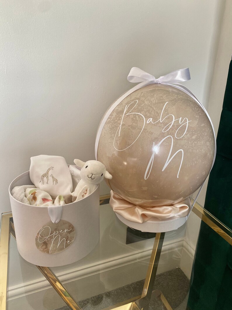Personalised Marble Effect Bobo Balloon Gift Box. Gift for Any Occasion ...