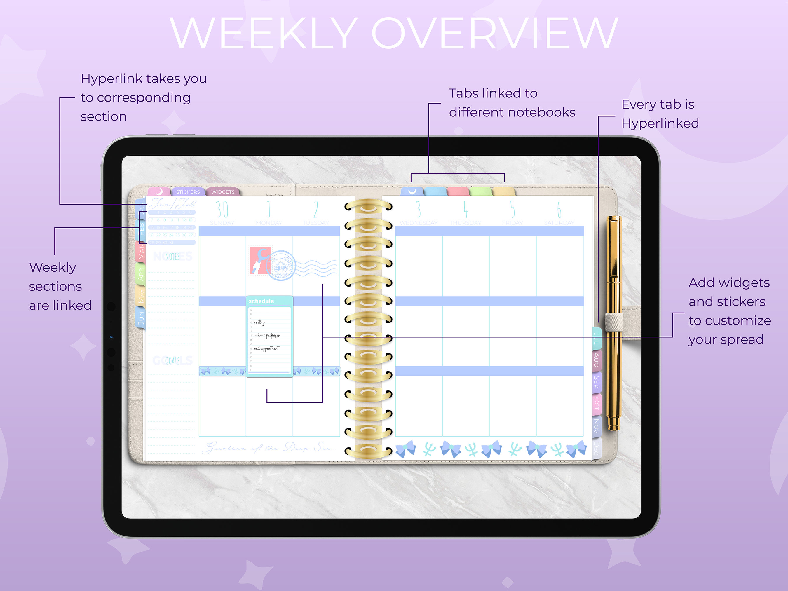 KAWAII DIGITAL PLANNER | Anime Inspired Cute Digital Planner W ...