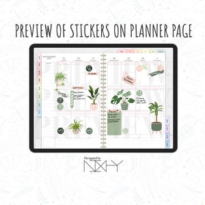 Plant Lover Sticker Set, Plant Lady Digital Journal Stickers, Nature ...