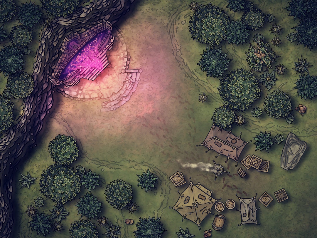 Portal Battle Map, Night and Day, for Home-brewed Campaigns, Dungeons ...