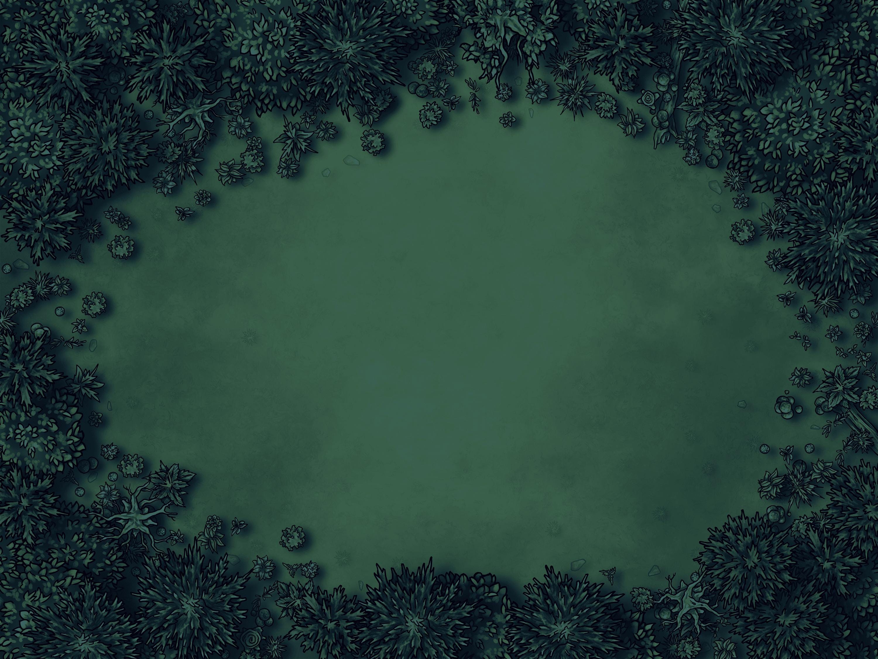 Forest Clearing Battle Map for D&D Night and Day | Printable RPG Map ...