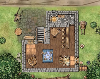 Farm Battle-map, Night and Day, for Home-brewed Campaigns, Dungeons and ...