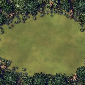 Forest Clearing Battle Map for D&D Night and Day | Printable RPG Map ...