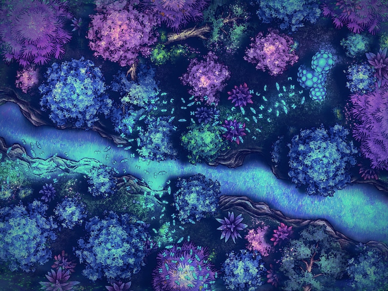 Fey Forest Battle-map, Night and Day, for Home-brewed Campaigns ...