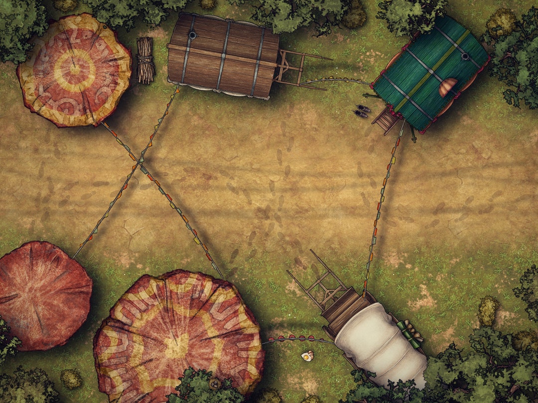 Gravel Road Battle-map, Night and Day, for Home-brewed Campaigns ...