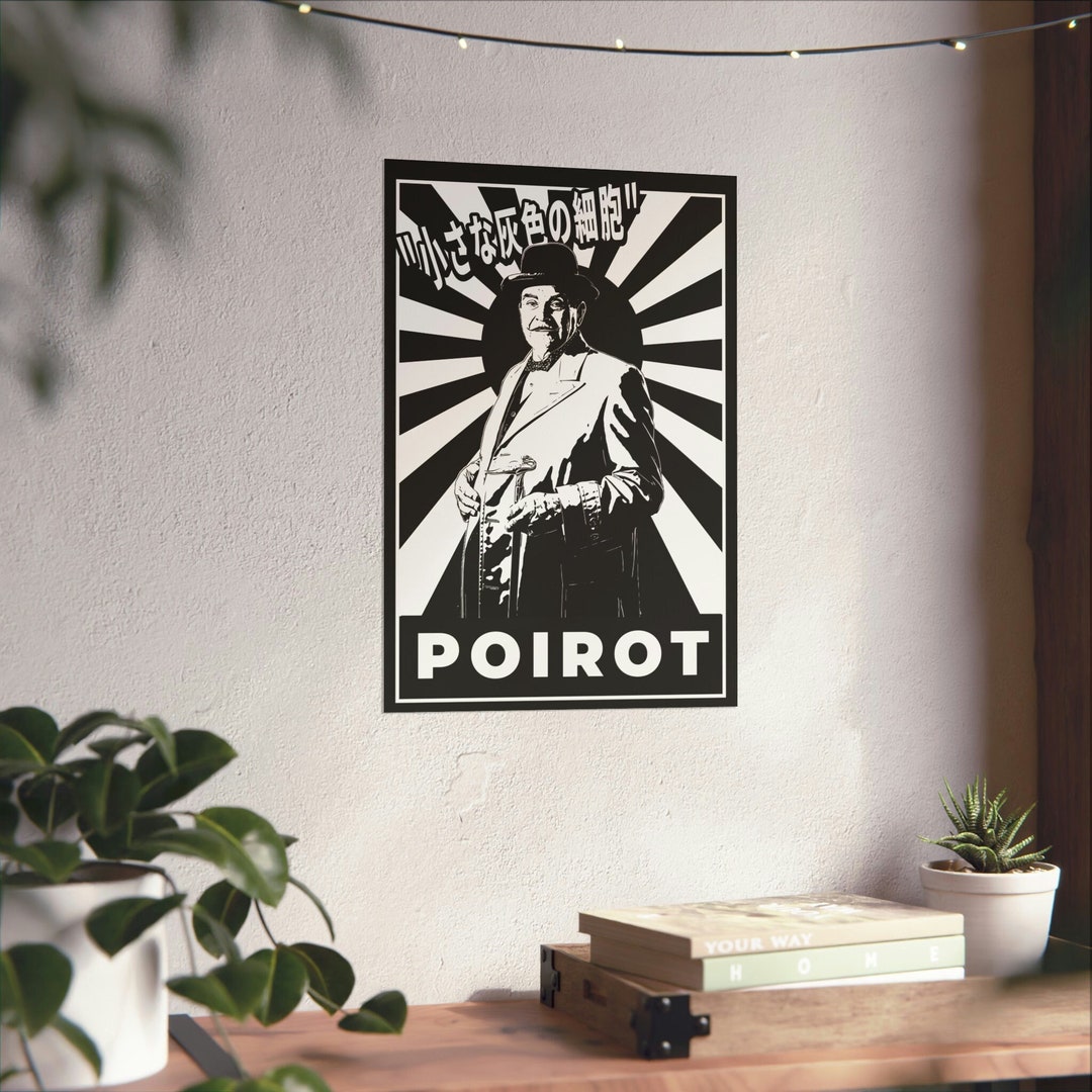 Retro Version 2 Japanese Style Hercule Poirot Matte Vertical Posters ...
