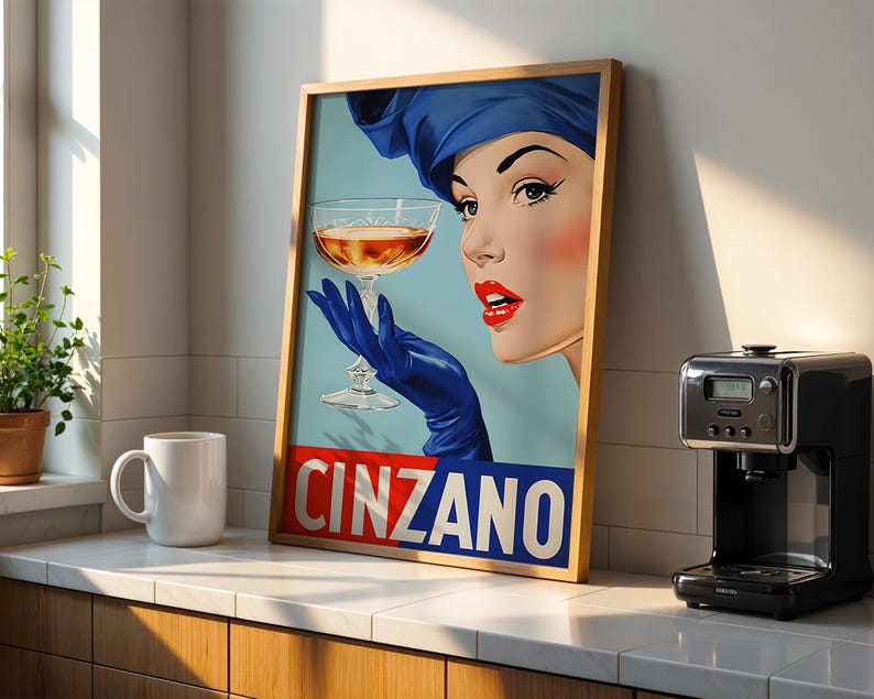 Cinzano Alcohol Poster | Italian Wall Art | Vintage Wine & Prosecco ...