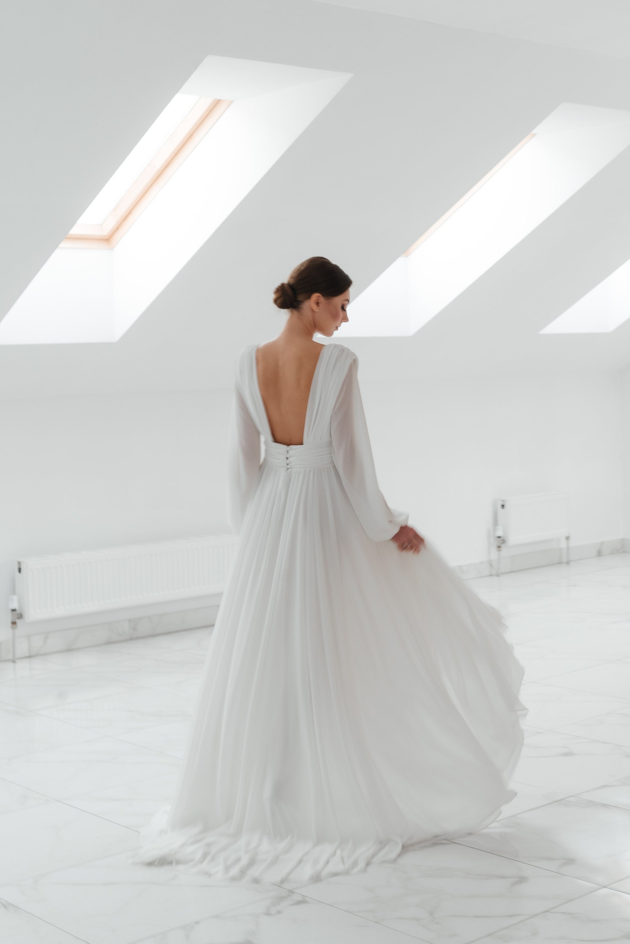 Concise Wedding Dress. Church Wedding Dress. Elegant Bridal - Etsy