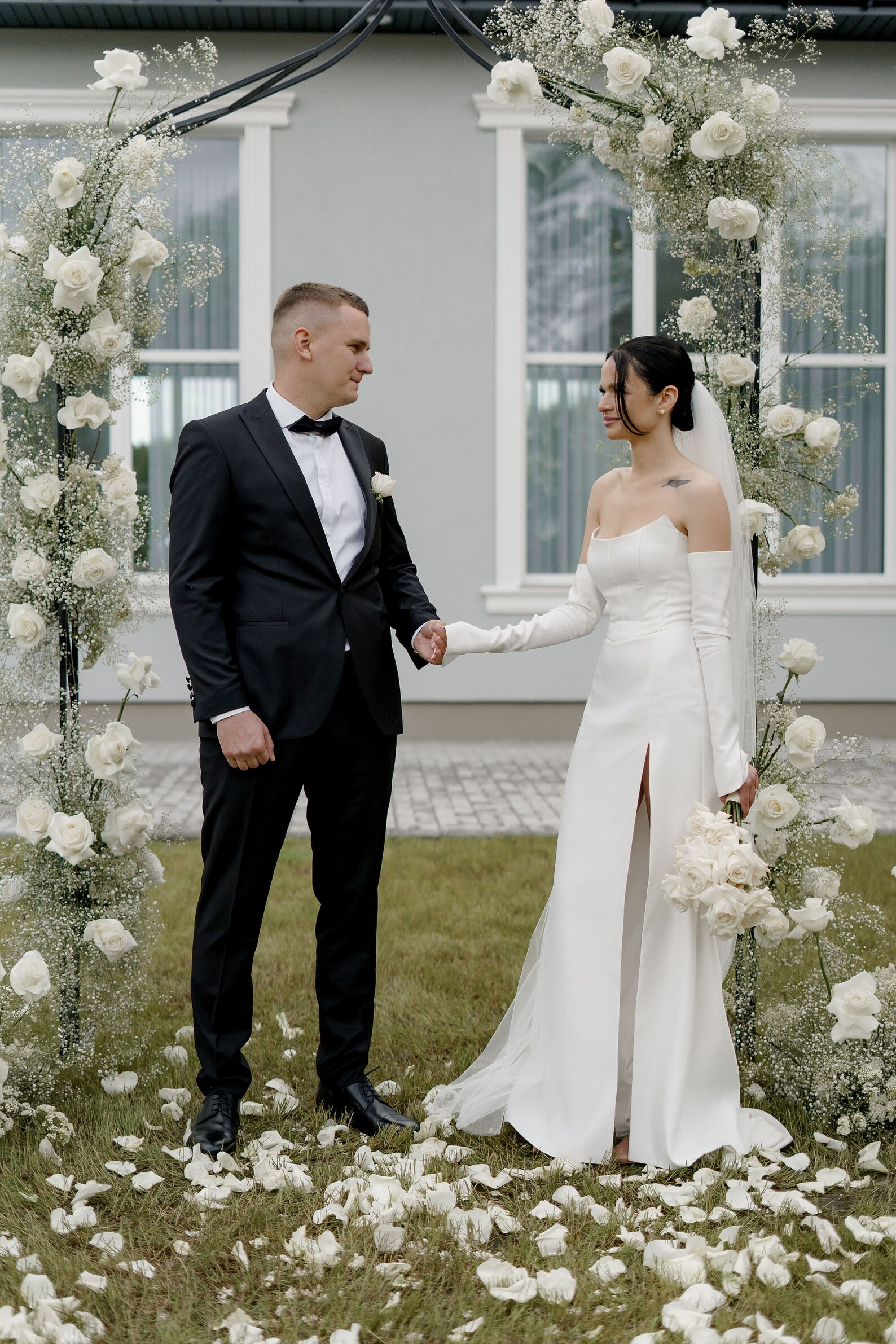 Open Top Wedding Dress. Corset Dress for Wedding. Satin Bridal Dress ...