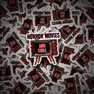 Horror Movies and Chill Sticker Horor Movie Halloween Sticker Halloween ...