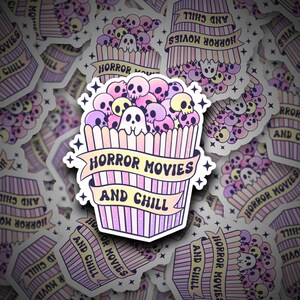 Horror Movies and Chill Sticker Horor Movie Halloween Sticker Halloween ...