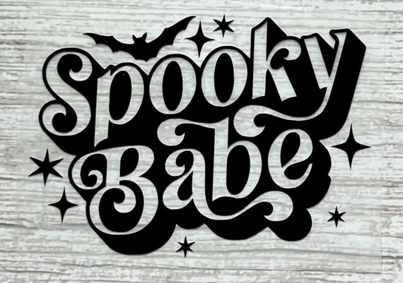 Spooky Babe Decal Spooky Vinyl Spooky Decal Halloween - Etsy