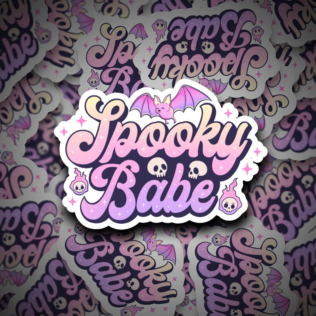 Spooky Babe Sticker Spooky Sticker Spooky Babe Decal Halloween Vinyl ...