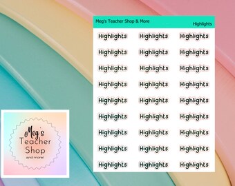 Highlight Sticker - Etsy