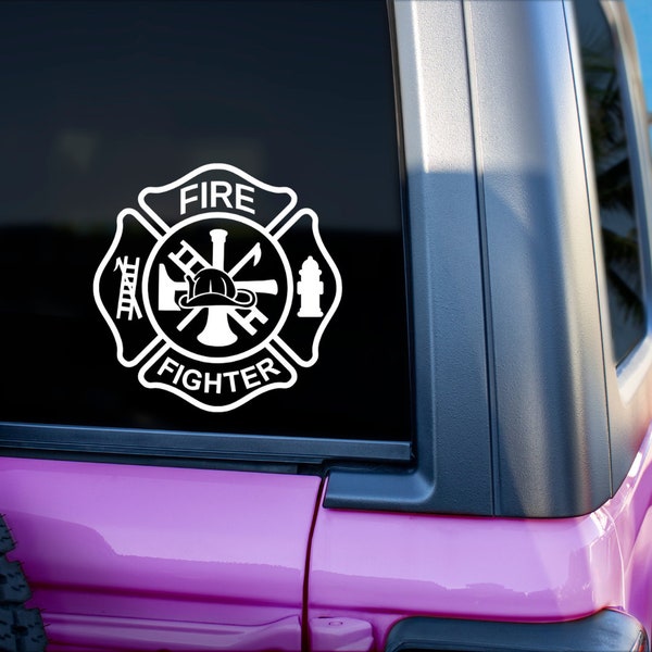 Firefighter Vinyl Decal - Etsy