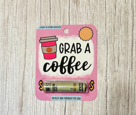 Coffee Teacher Money Card Back to School Teacher Gift - Etsy