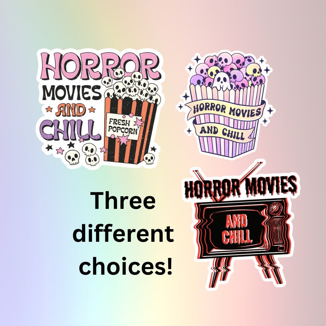 Horror Movies and Chill Sticker Horor Movie Halloween Sticker Halloween ...