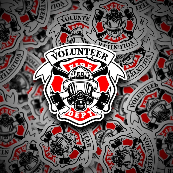 Fireman Sticker - Etsy
