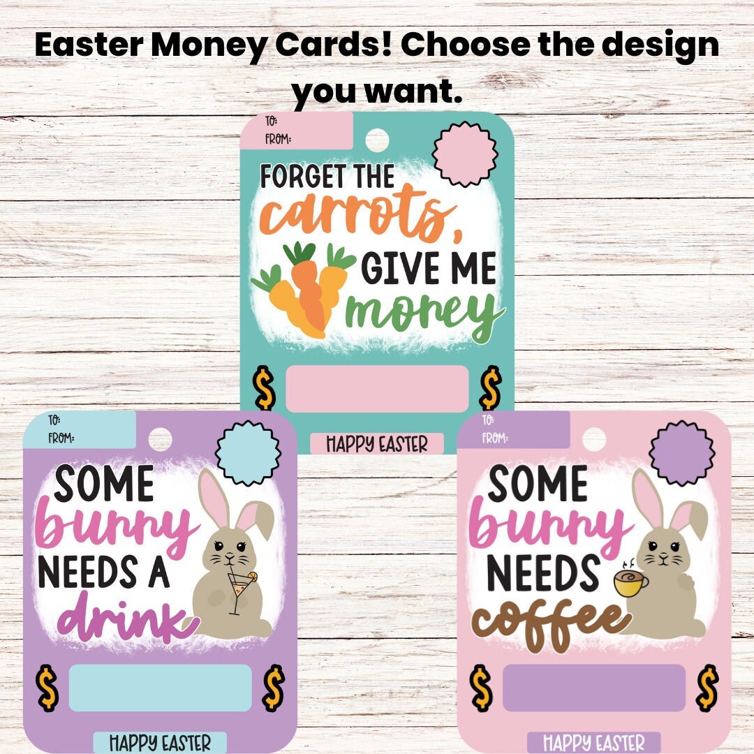 Happy Easter Money Holder, Easter Money Card, Happy Easter, Gift Card ...