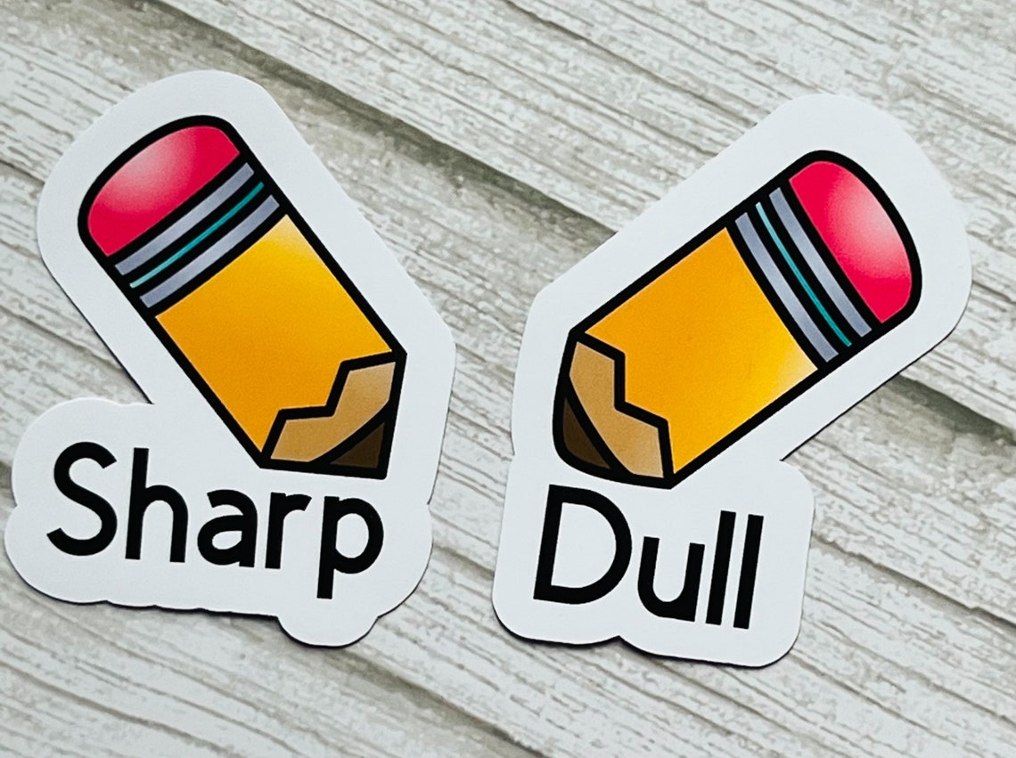 Sharp and Dull Pencil Bin Labels Back to School Classroom - Etsy